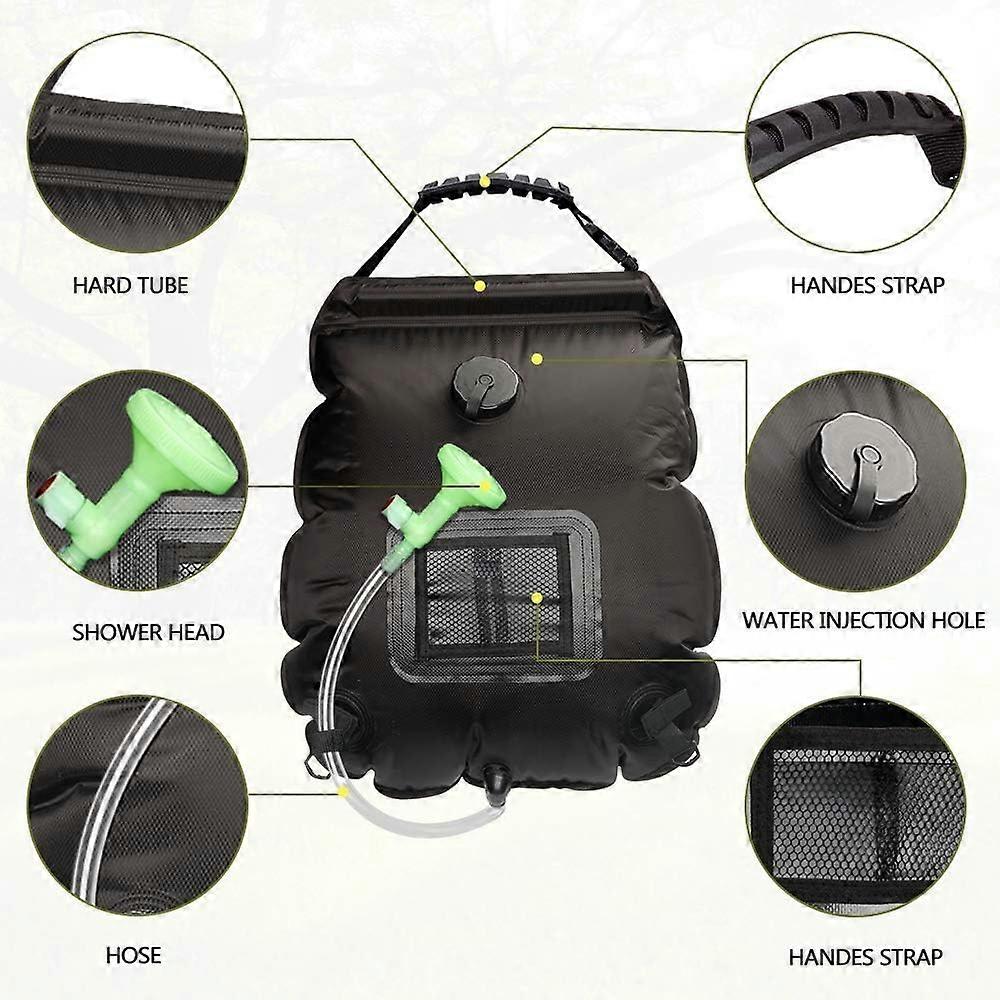 Solar shower outdoor 20L camping shower solar water bag heating camping ...
