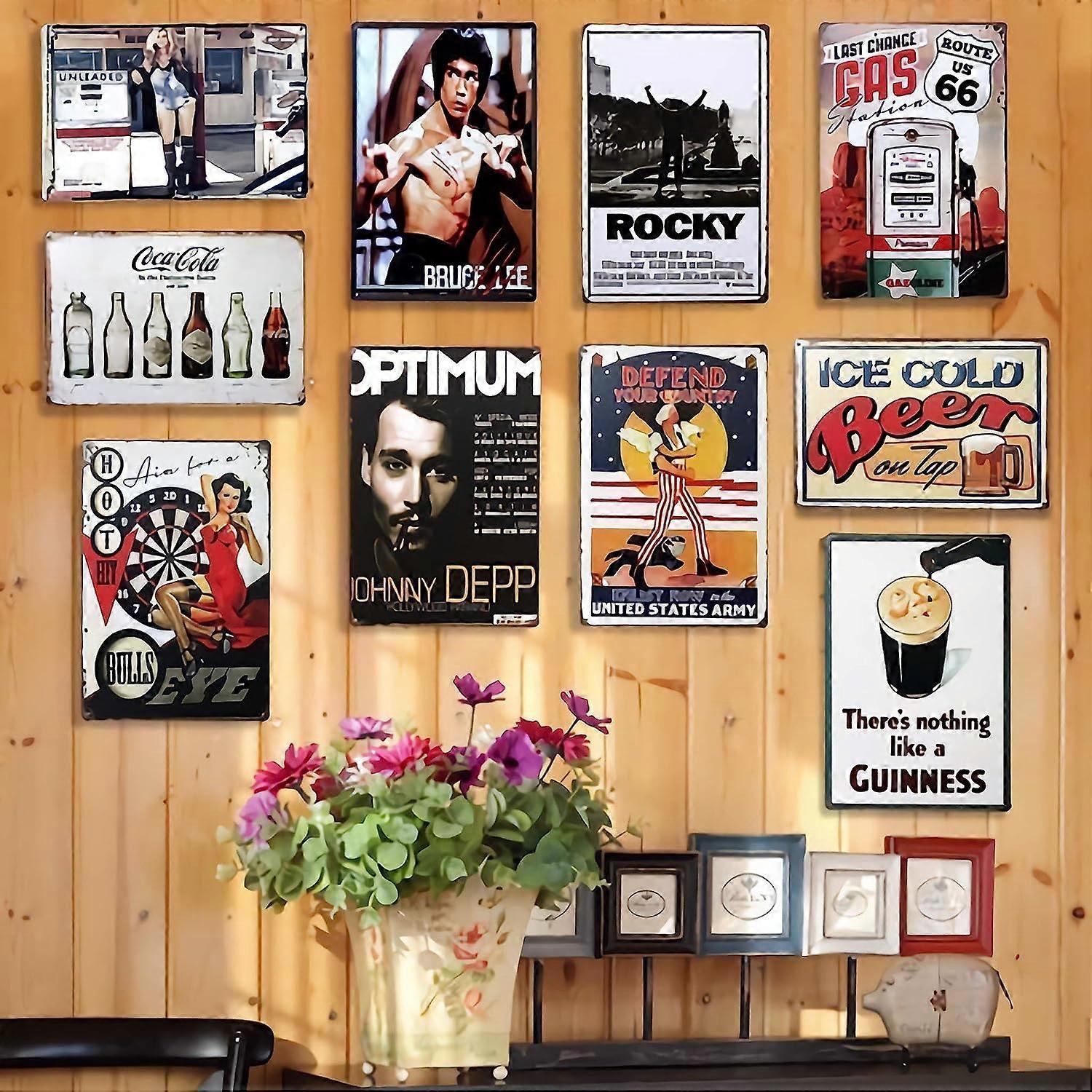 Vintage Tin Poster Funny Creature Iron Painting Ice Cream Metal Tin ...