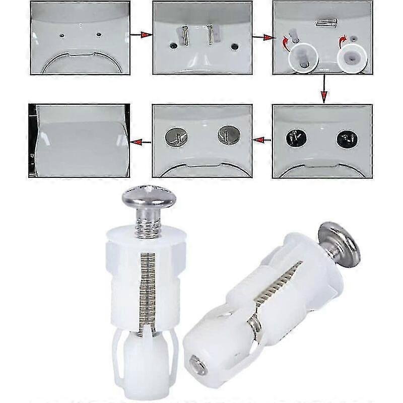 2 Pairs Rubber Expansion Bolts, 304 Stainless Steel Toilet Fixing ...