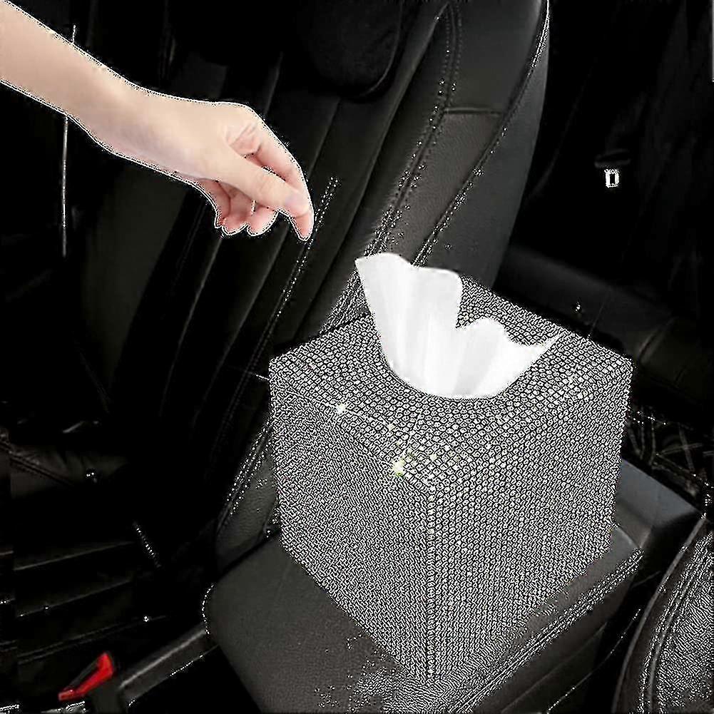 Square Tissue Box Bling Bling Crystal Rhinestone Tissue Container ...