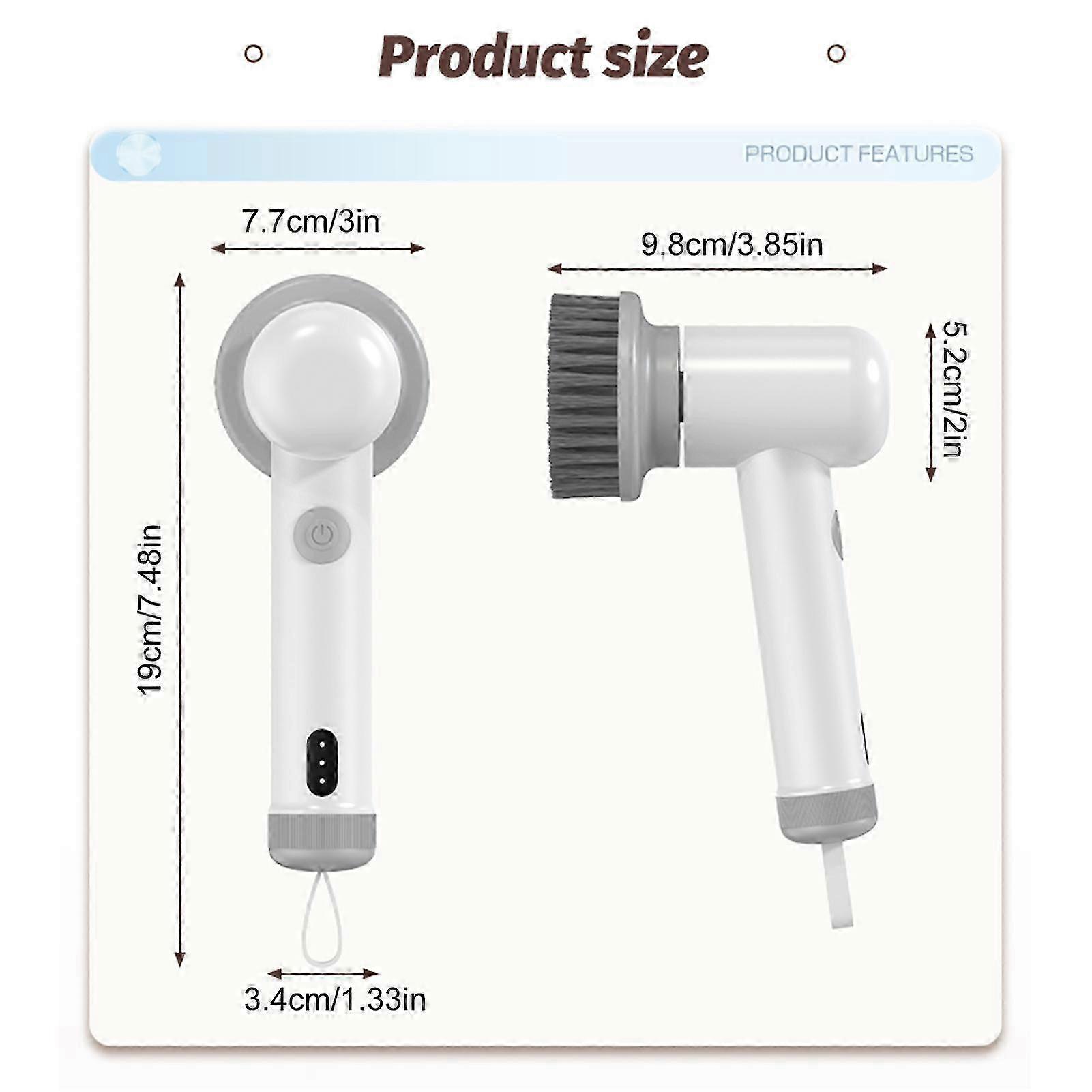 Sinoshi Spin Power Scrubber, 2024 New Electric Spin Scrubber, Cordless ...