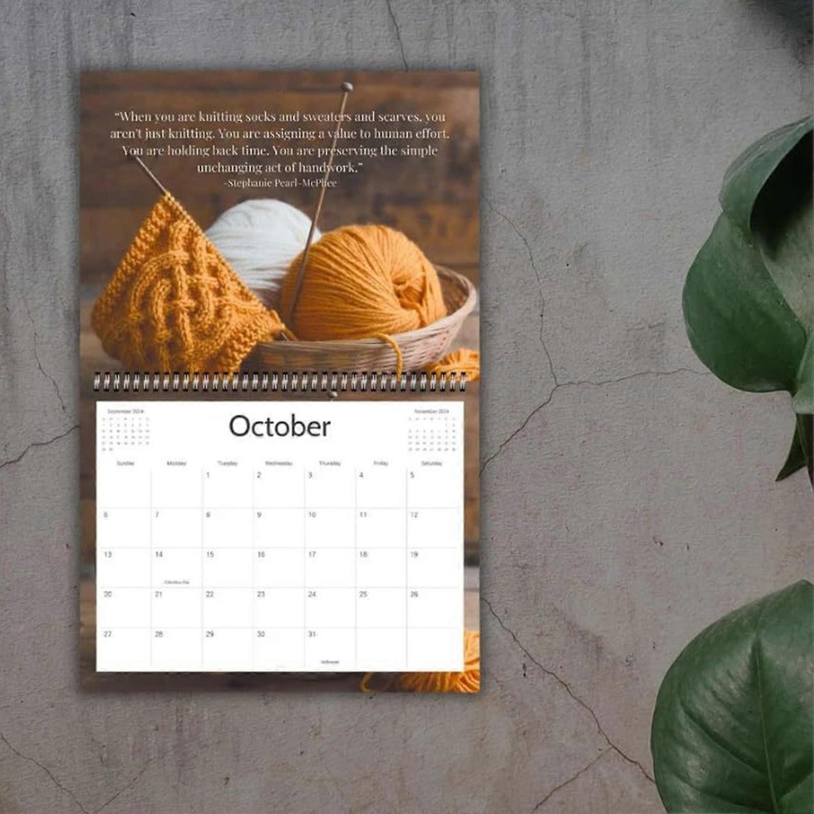 2025 Knitting Calendar Monthly Planner with Inspirational Yarn Lover ...