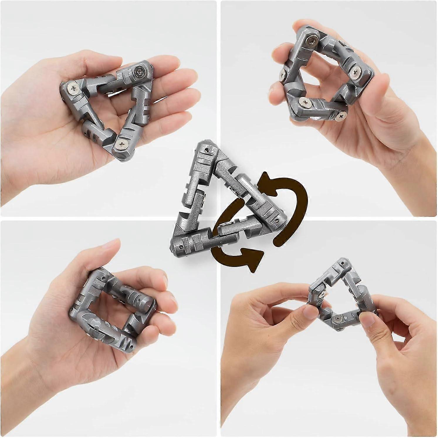 (gun Grey)infinite Flip Fidget Toys, Metal Triangles Sensory Hand ...