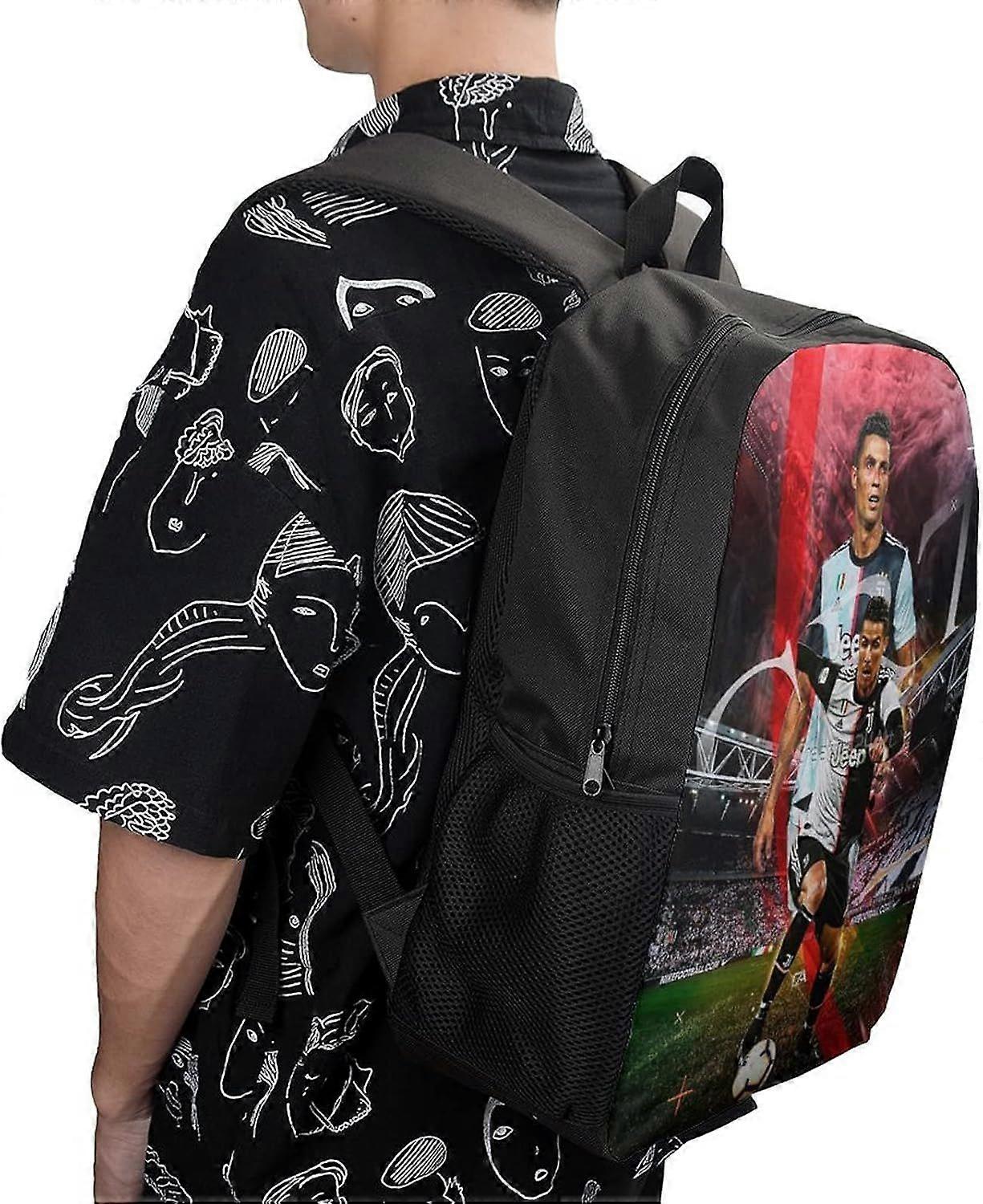 Backpack YL1017 Ronaldo Bookbags 3D Printed Football Star School ...