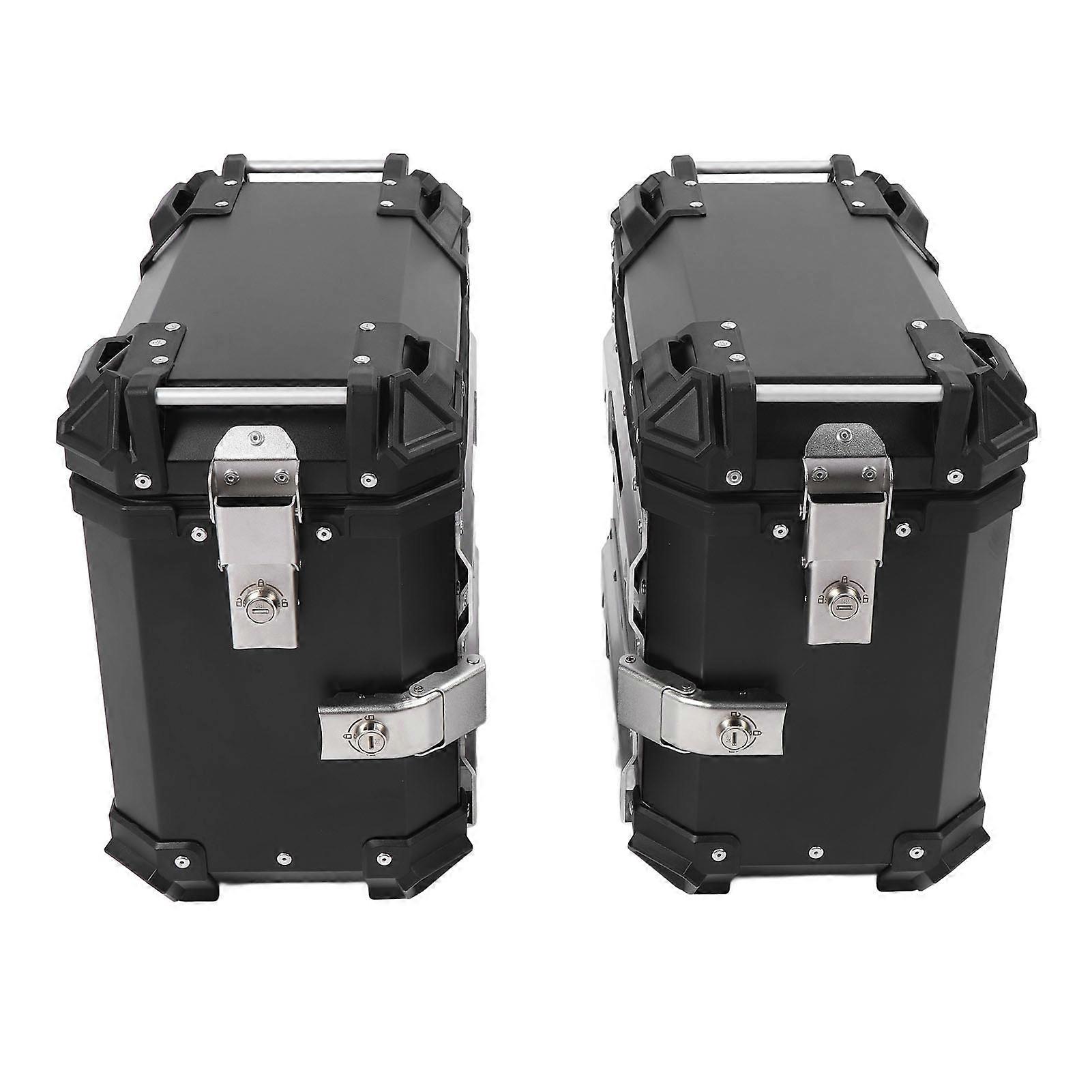 Motorcycle Side Case 38L Aluminum Alloy Hard Side Saddlebag Box with ...