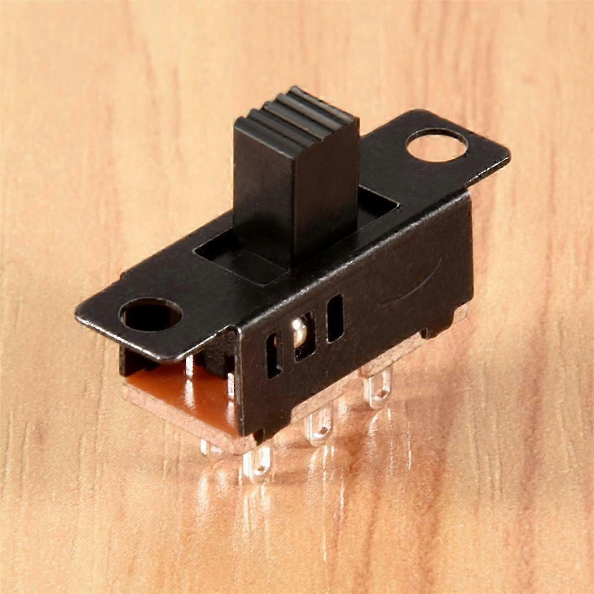 10Pcs High Knob 6 Pin 3 Position DPDT Panel Slide Switch 0.5A 50V DC ...