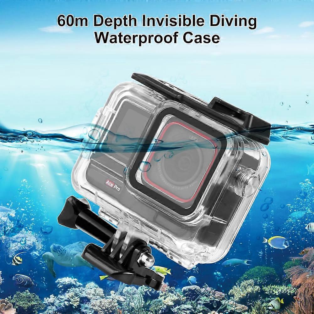 For Insta360 Ace Pro PULUZ 60m Underwater Waterproof Housing Case with ...