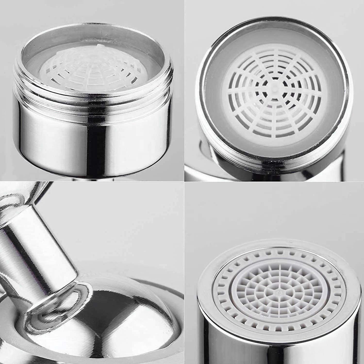 Male Thread Tap Aerator Solid Brass - Big Angle Swivel Kitchen Faucet ...