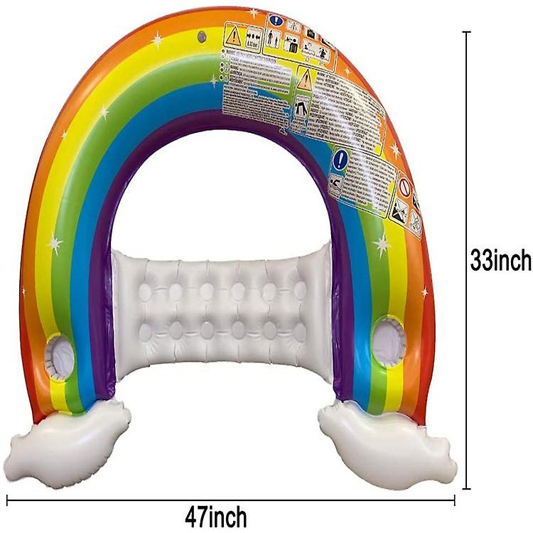 Rainbow Inflatable Recliner, Folding Water Couch Pool Inflatable ...