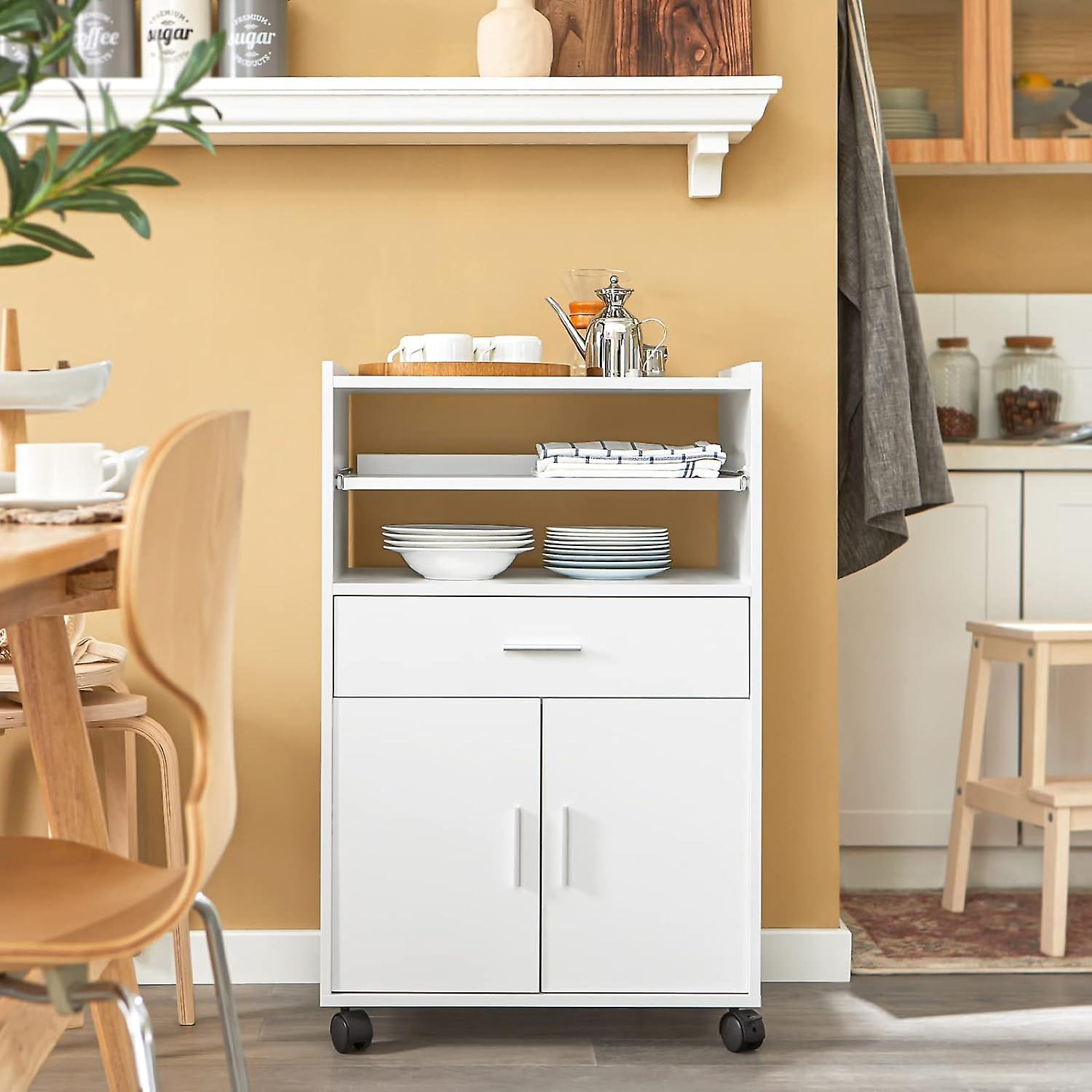 SoBuy Kitchen Wheeled Storage Cabinet Unit, FSB09-W | Fruugo DK