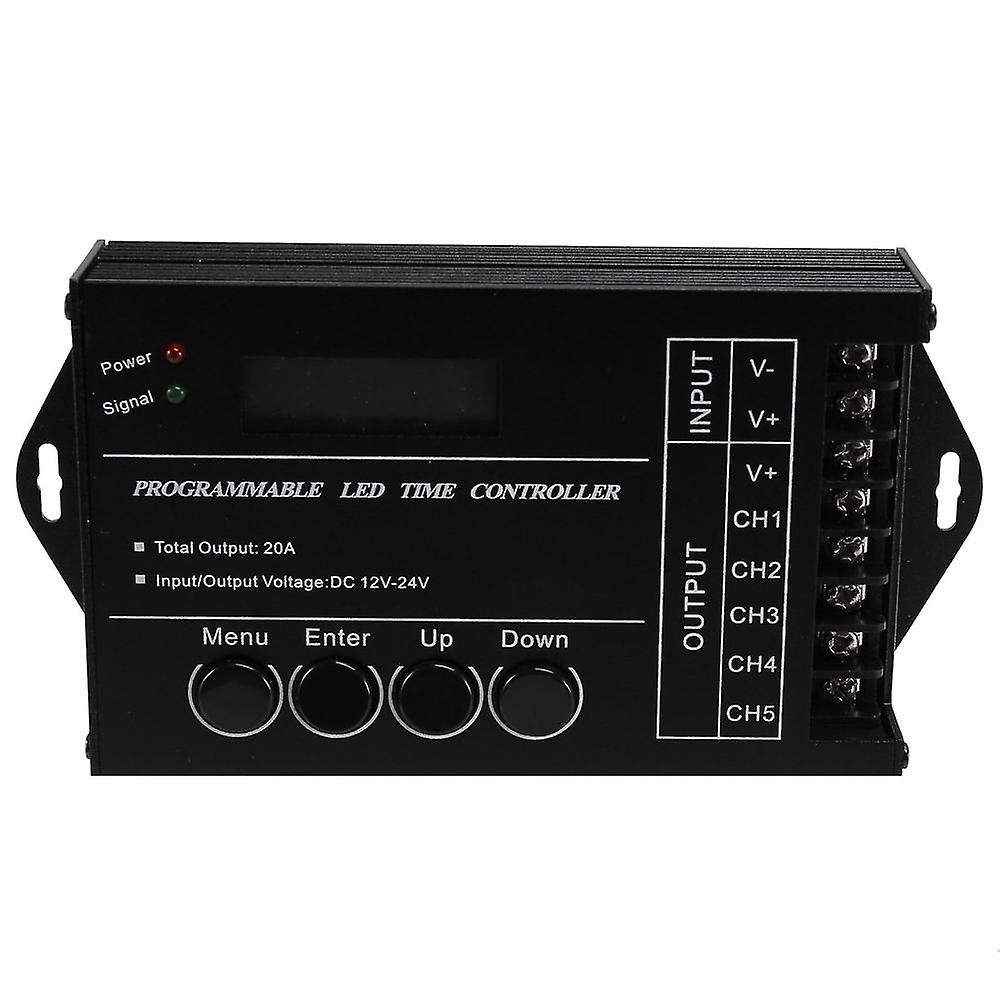 Tc420 Time Programmable Rgb Led Controller Dc12v-24v 5 Channel Led ...