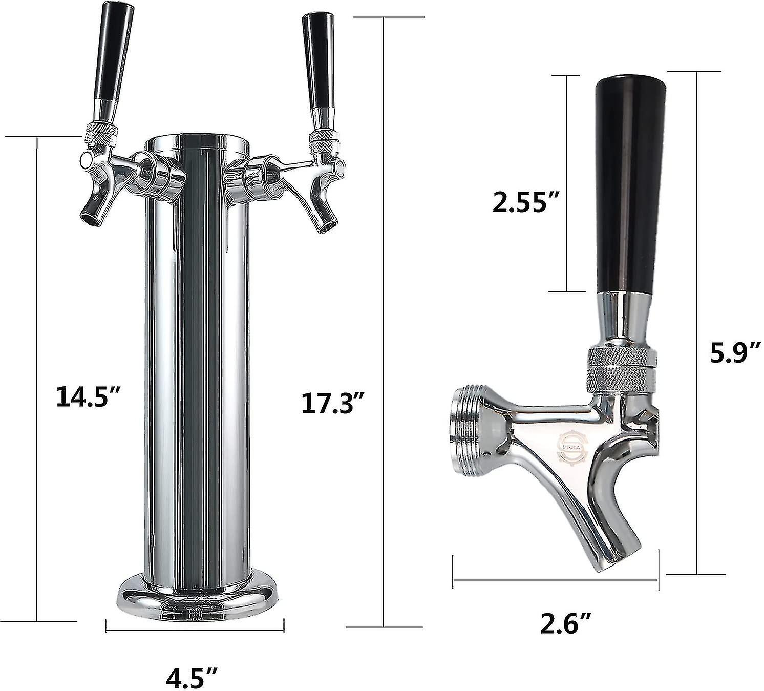 Tower Distributor 3 Taps Draft Beer Tower Beer Tap Tower 3 Diameters ...
