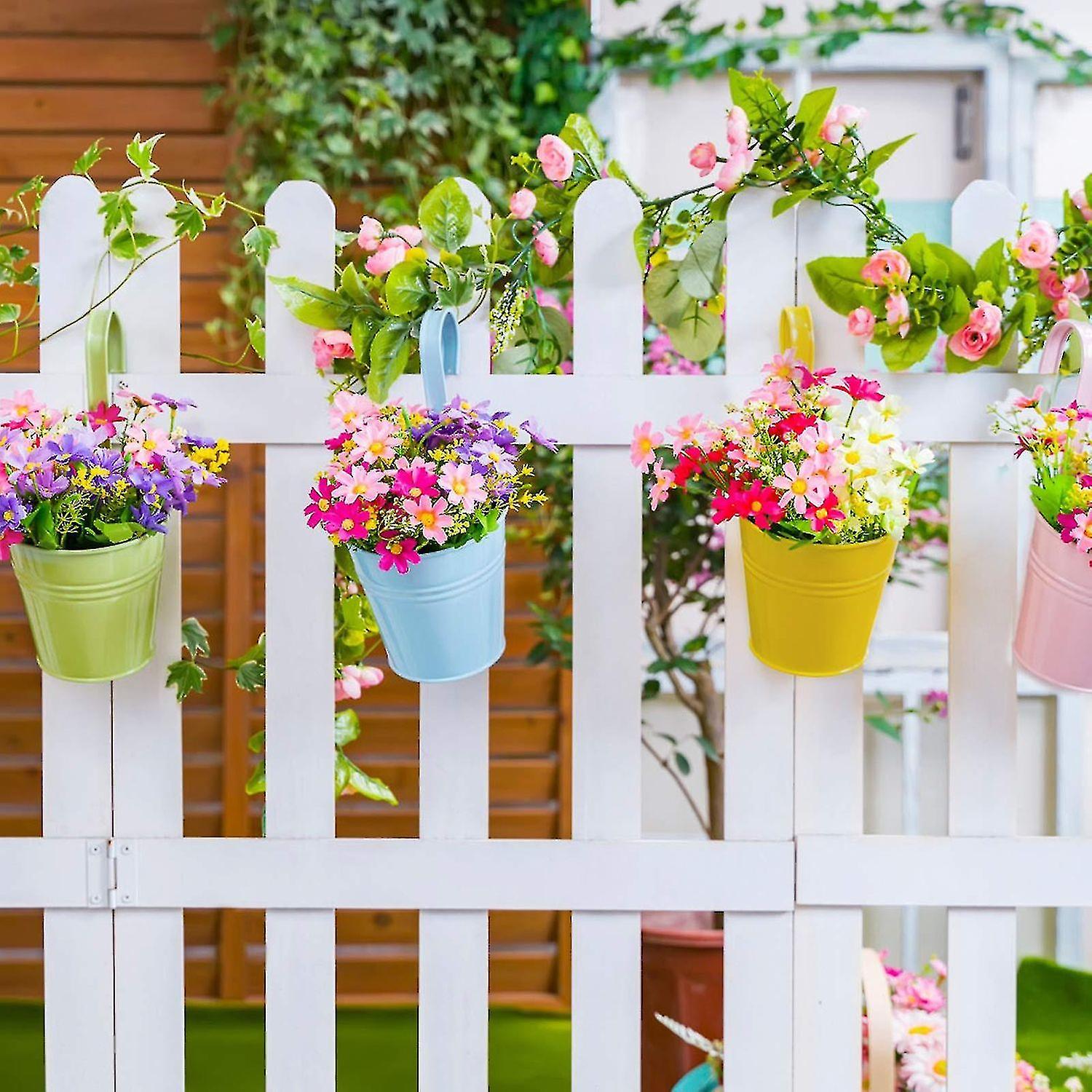 8-pack of flower pots, pots, hanging buckets, hanging planters ...