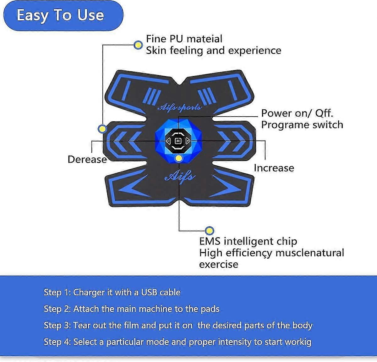 Abs Stimulator Ab Stimulator Rechargeable Ultimate Abs Stimulator For ...