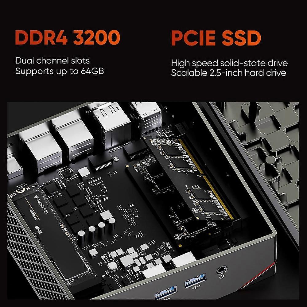 Amd Gaming Mini PC Ryzen 7 5800u Ryzen5 4500u Nvme SSD Dual Lan Windows 11 Bärbar stationär ...