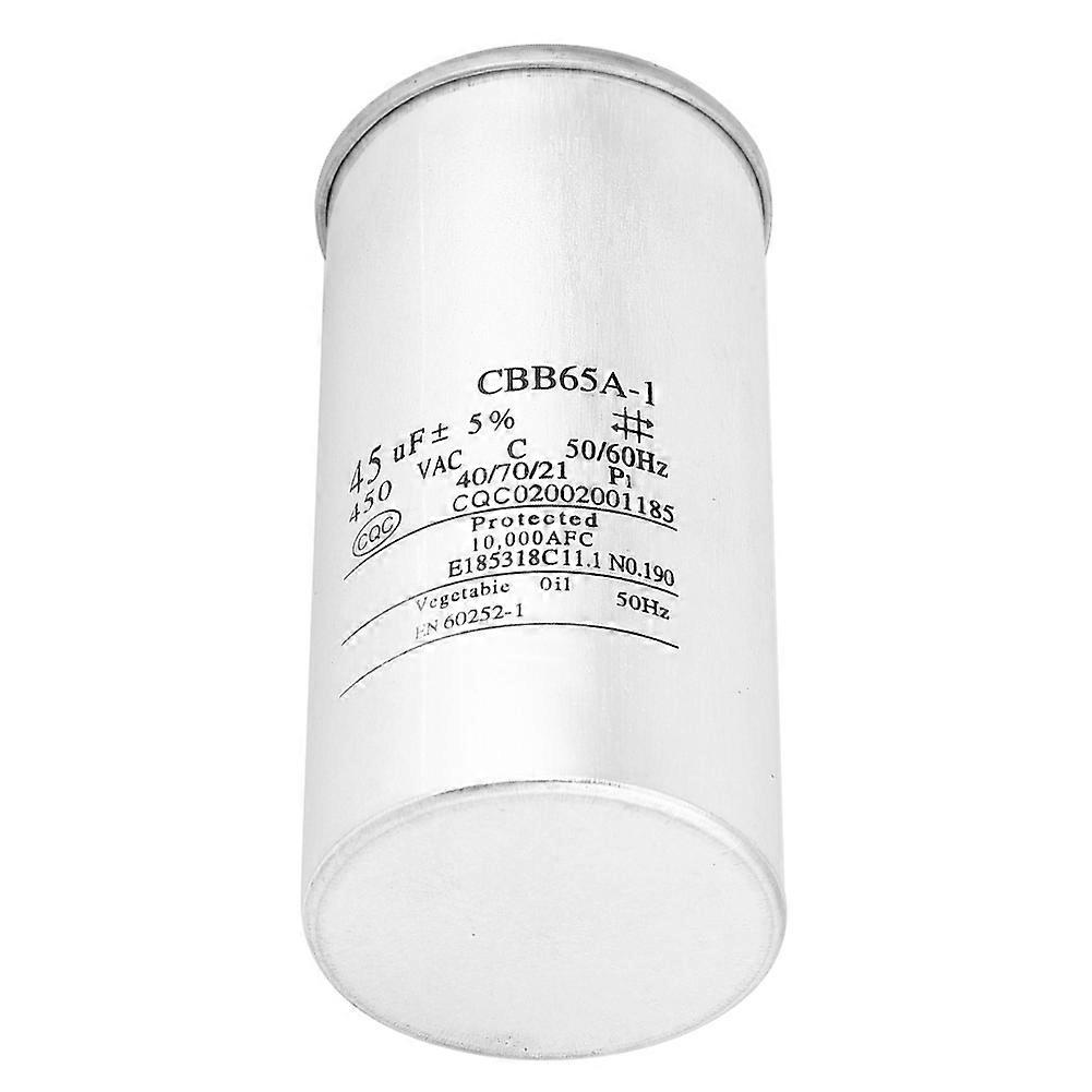 CBB65 45UF 450V Capacitor Aluminum Foil Air Conditioning Compressor ...