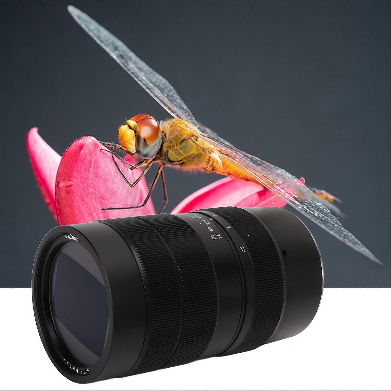 60mm F2.8 Macro Camera Lens Double Magnification Manual Focus Camera ...