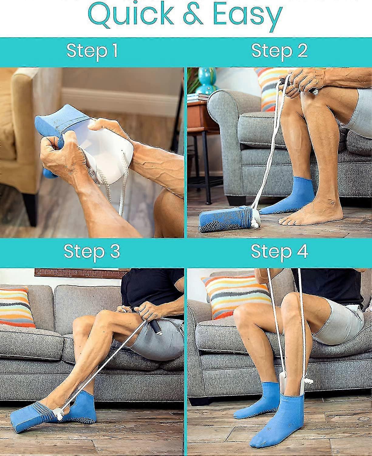 Compression Sock Aid Tool - Easy On And Off Stocking Slider - Pulling ...