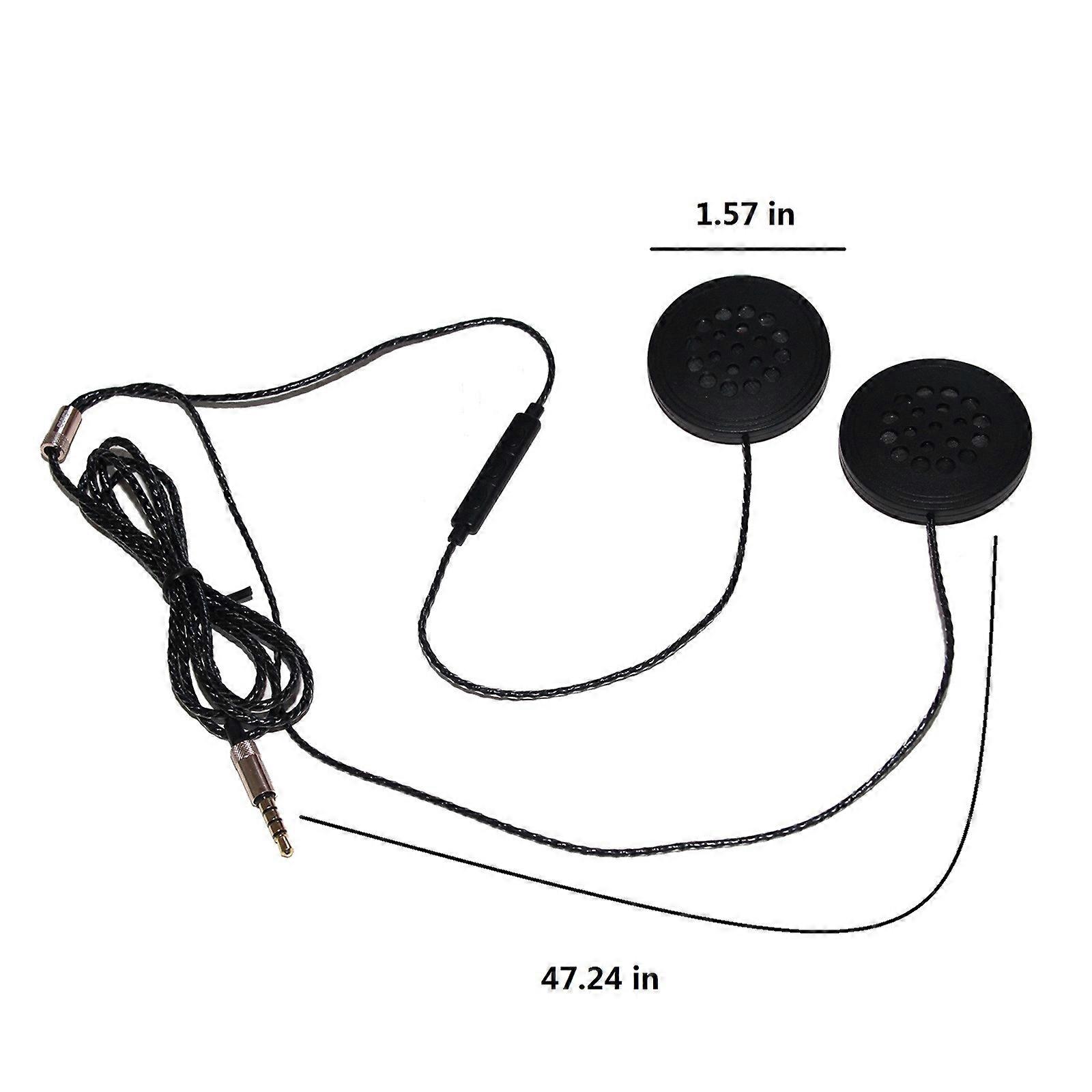 Bluetooth Motorcycle Helmet Headset Speakers Earbud Headphones Flat ...