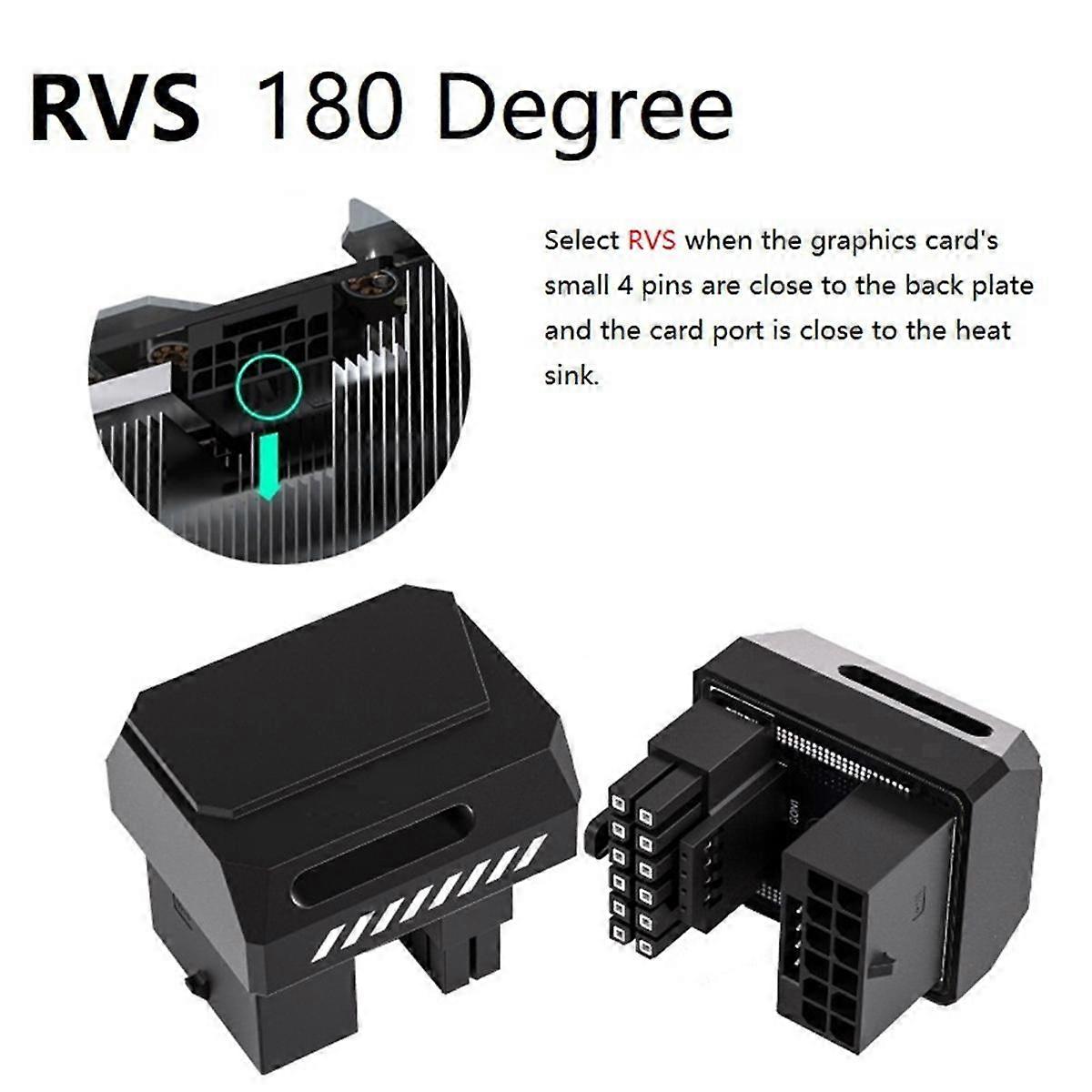 16PIN GPU Power Connector 180 Degree Angled Adapter for Desktops ...