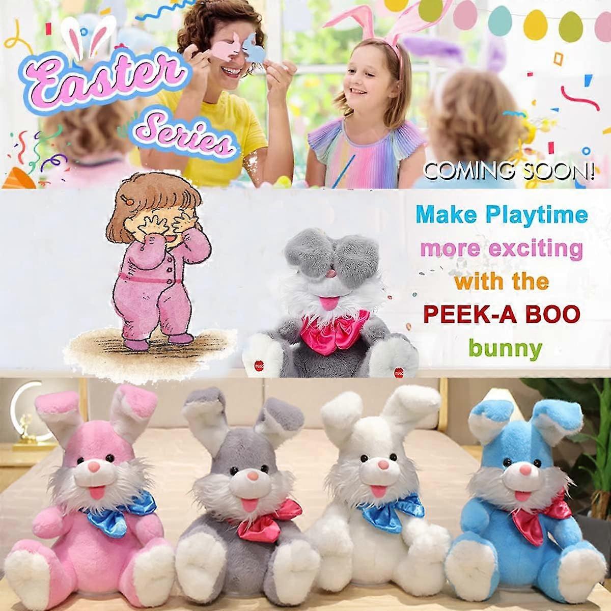 Kids Cute Peek A-Boo Singing Talking Bunny Toy with Flaping Ears, Baby ...
