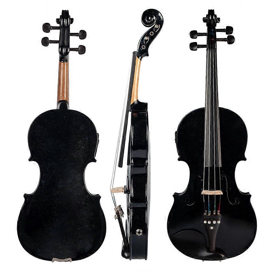 4/4 Full-Size Violin Violin Sound and Electric Violin Solid Wood Body ...