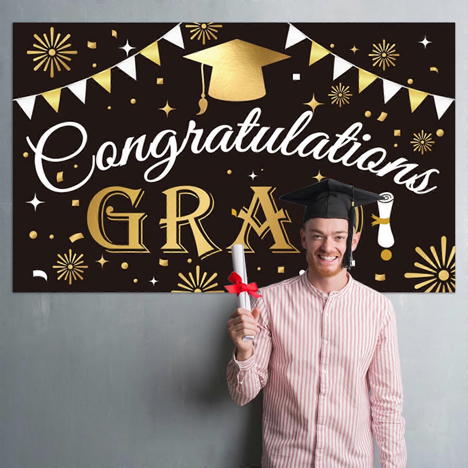 Large Class Of 2022 Graduate Banner Decorations Congratulations Banner ...
