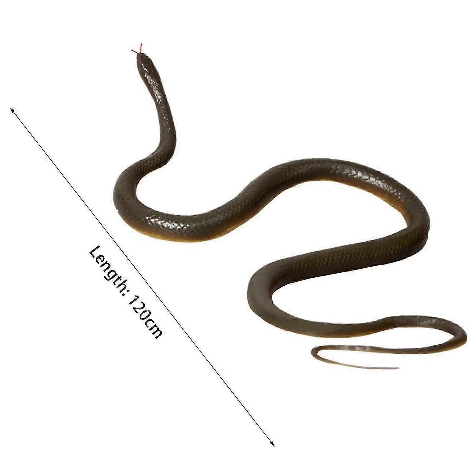 1 Set 120CM Snake Prank Toy with 20M Clear Line Clip Simulated Rubber ...