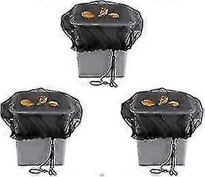 3 Pack Mesh Cover Netting Rain Barrels Water Collection Buckets Tank ...