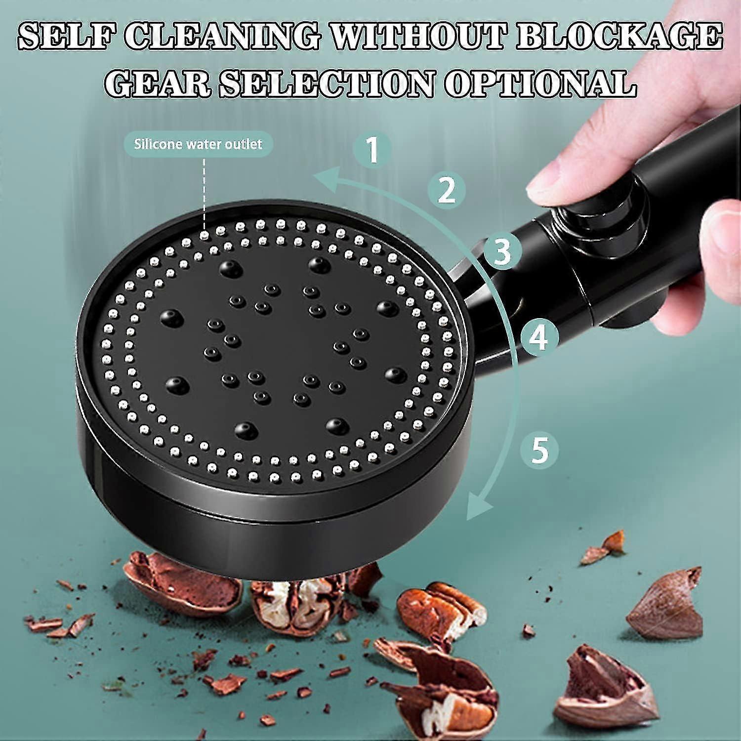 5 Functions Shower Head Shower Head With Handheld High Pressure-full ...
