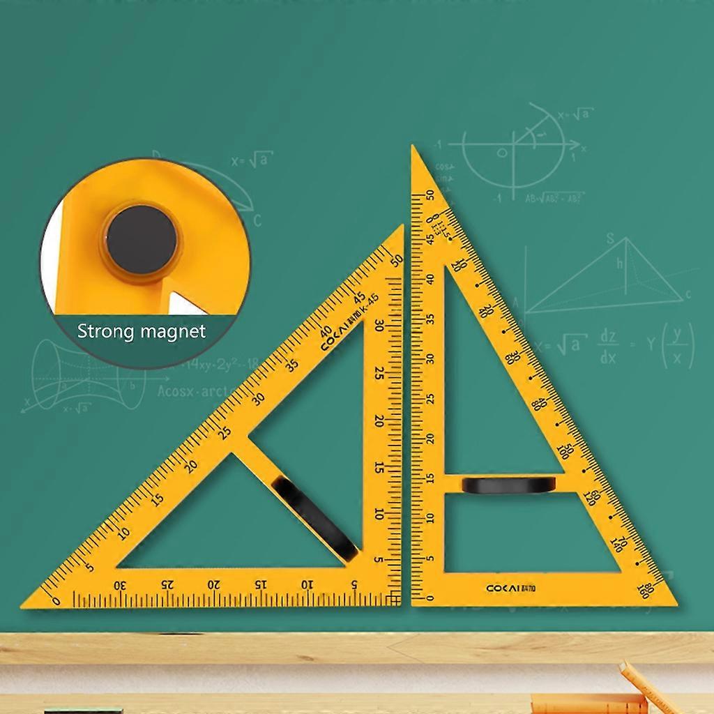 Drawing Compass-Magnetic Protractor Large Magnetic Triangle Ruler Set ...