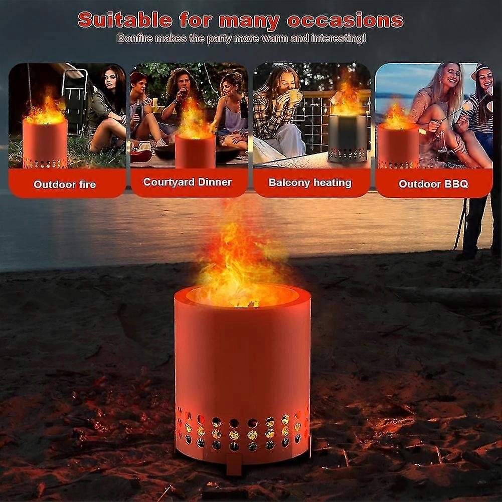 Tabletop Fire Pit, Low Smoke Outdoor Mini Fire With Stand Portable ...