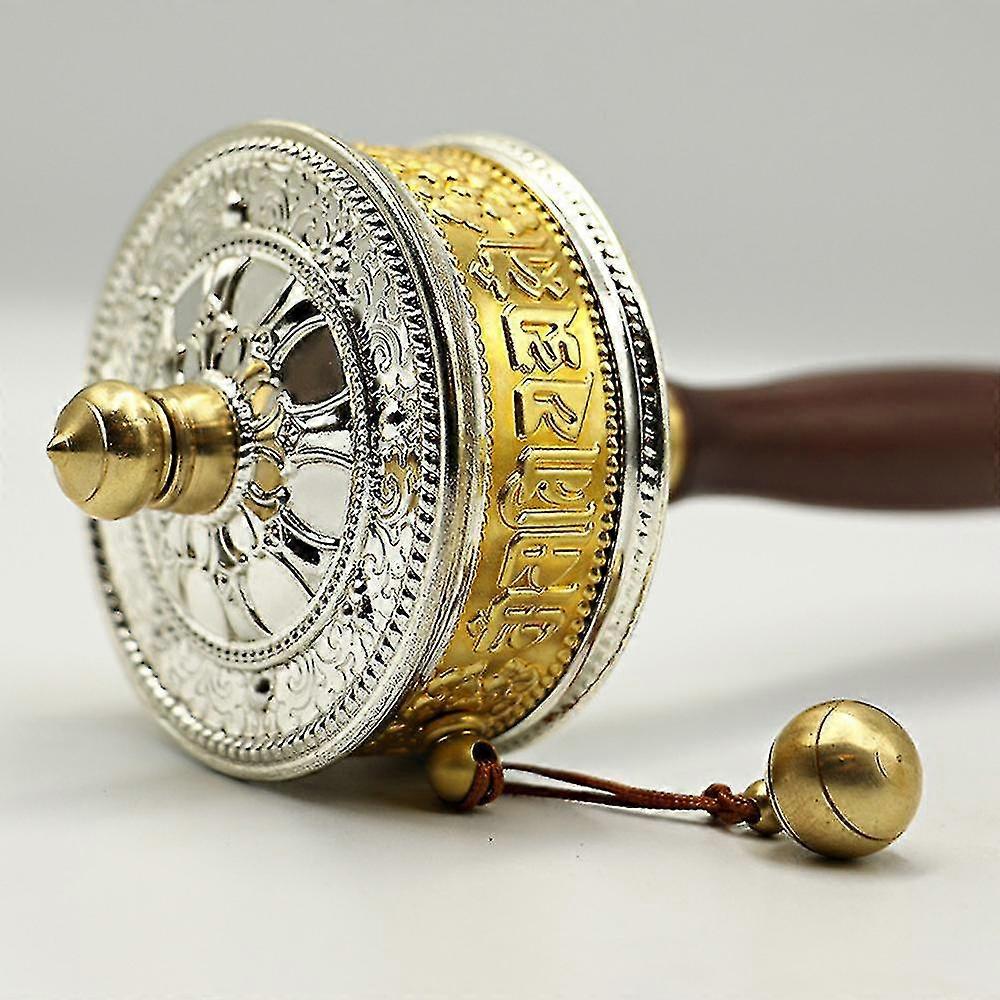 Copper Hand Held Prayer Wheel With Tibetan Buddhist Truth Buddha ...