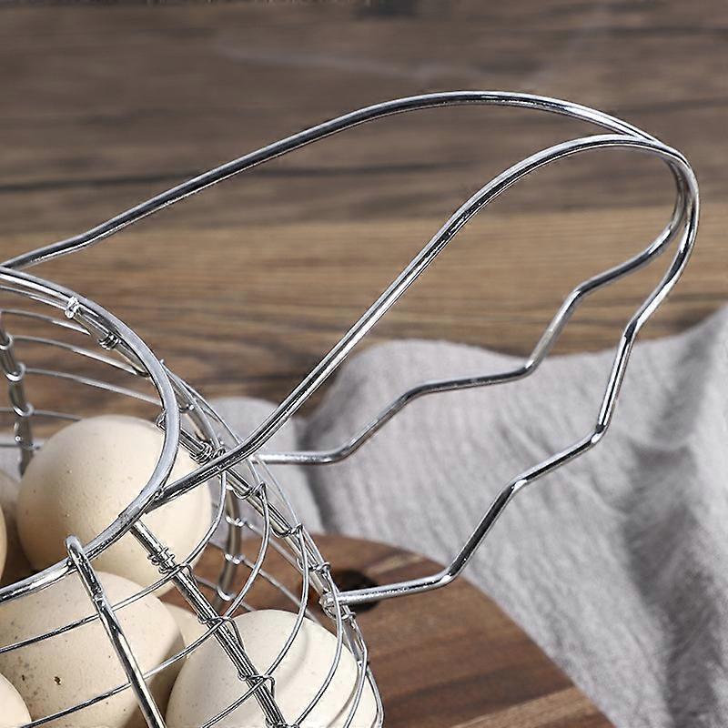Egg Basket Chicken Shaped Chicken Egg, Wire Egg Holder Egg And Fruit ...