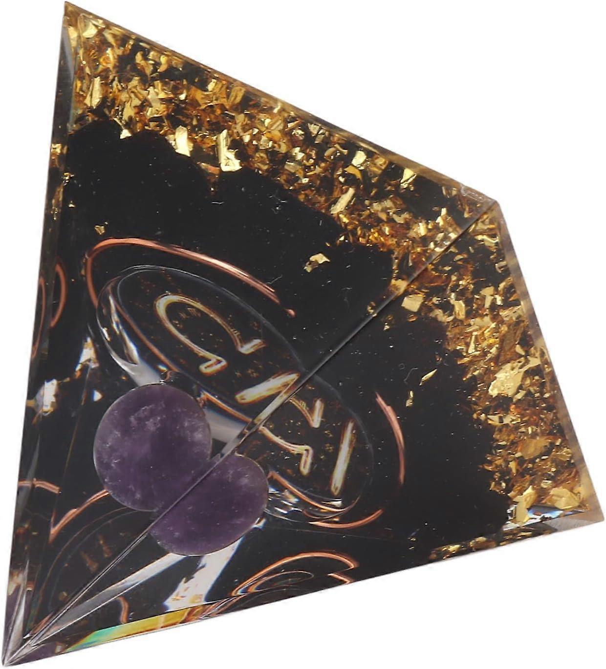 Positive Energy Pyramid Orgonite Pyramid Table Ornament Relieve Stress ...