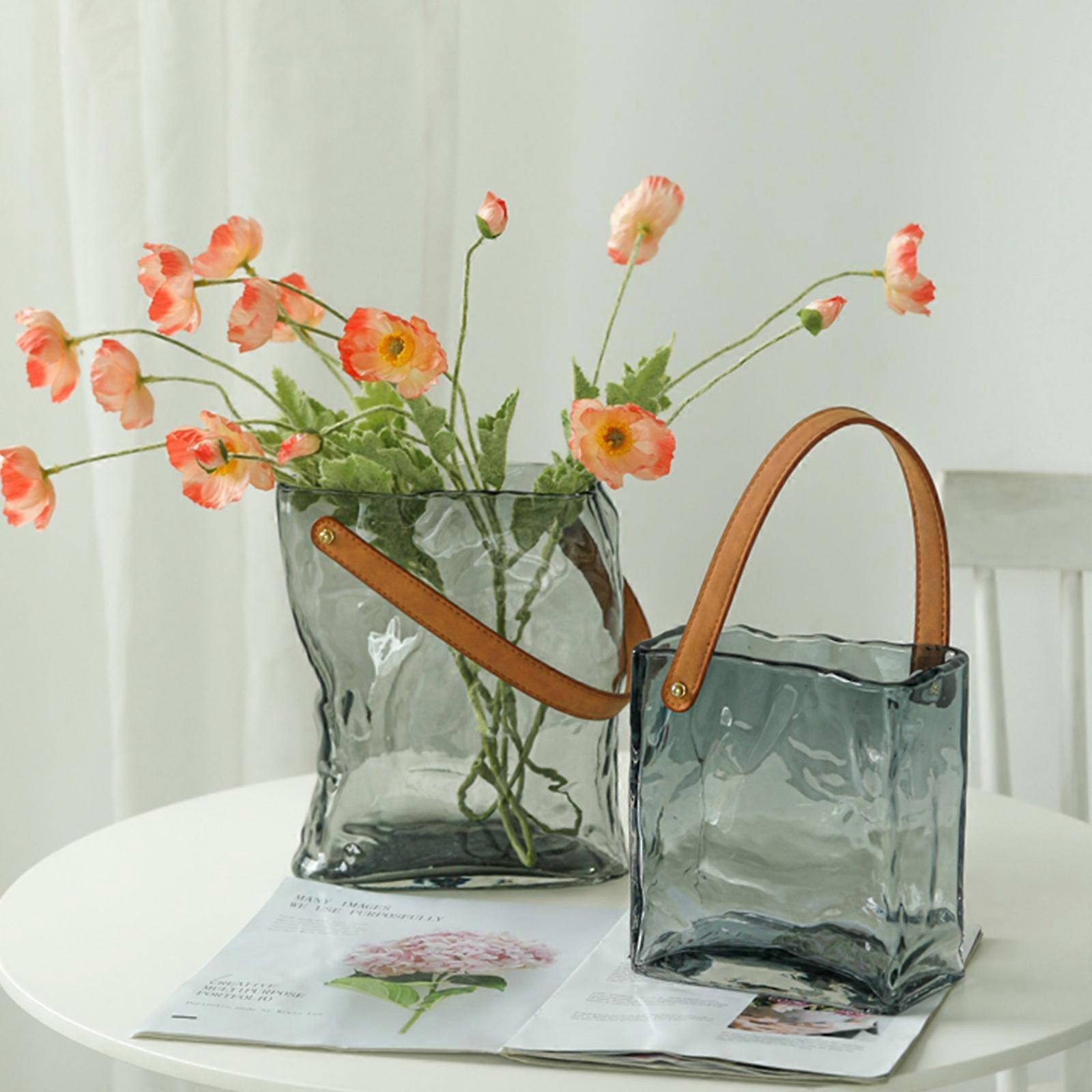 Purse Vase for Flowers, Glass Vase, Fish Bowl with Bubble, Clear ...