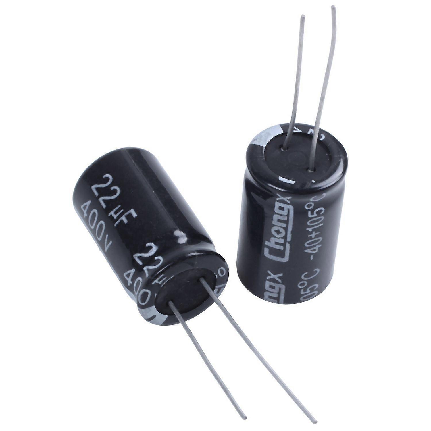 10 Pcs 22uF 400V 105C Electrolytic Capacitors Black 13mm x 21mm | Fruugo UK