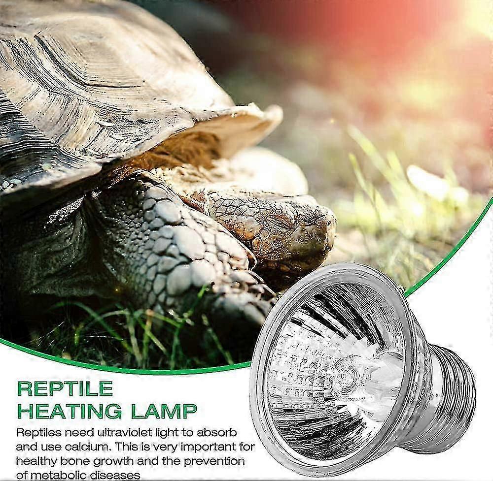 Heat Lamp, Tortoise Heating Bulb Heat Emitter Lamp, 3 Uva Uvb Bulbs 25w ...