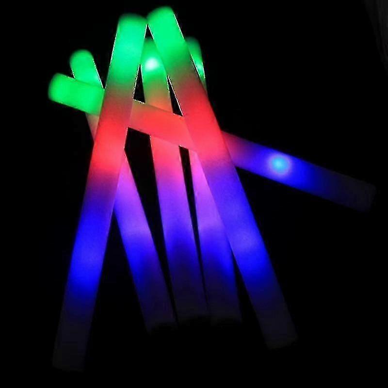 60pcs Stick Glow Sticks Rgb Led Glow Foam Stick Glow Sticks Dark Light ...