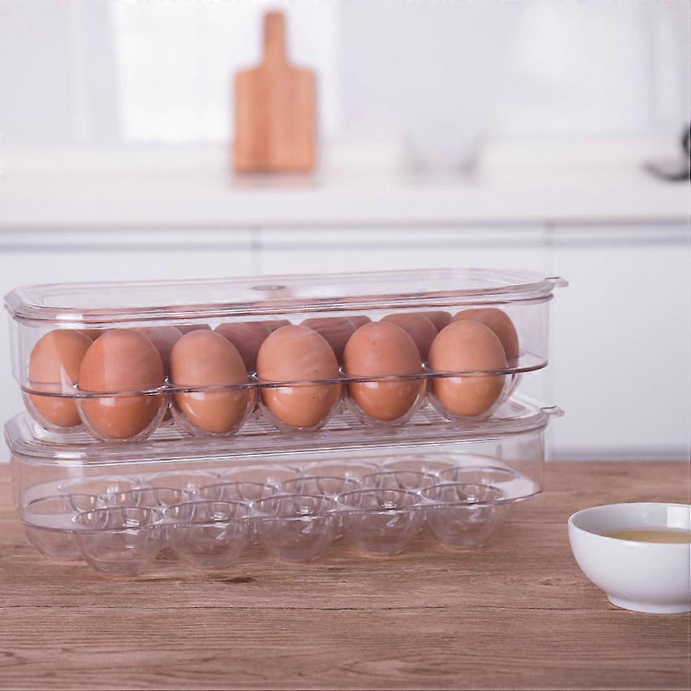 16 Grid Egg Storage Box Stackable Egg Containers for Refrigerator Eggs ...