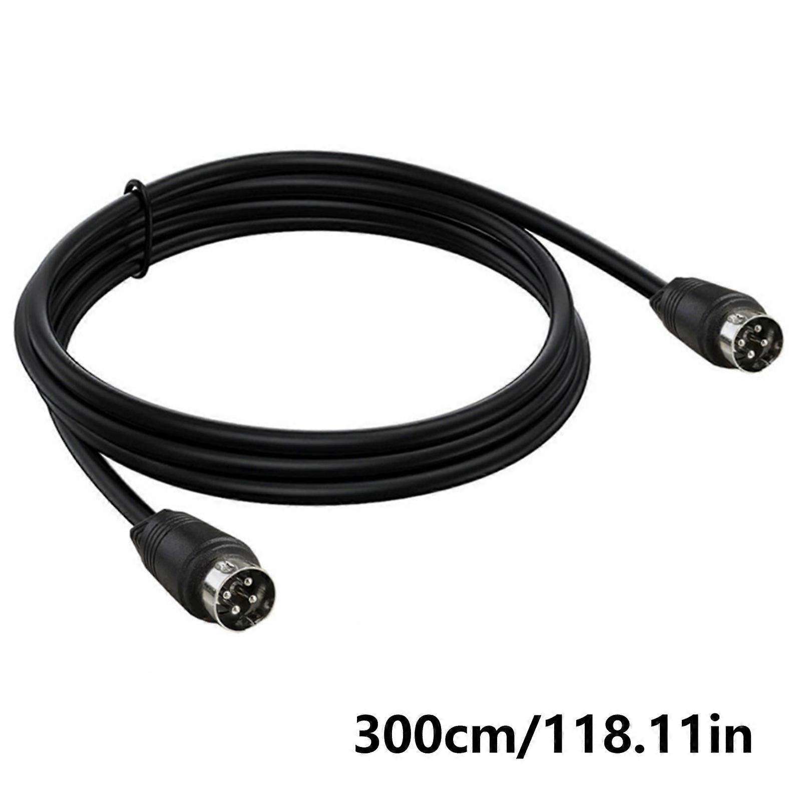 4 Pin DIN Male Plug Connectors Cable 4 Pin DIN Male to Male Adapter ...