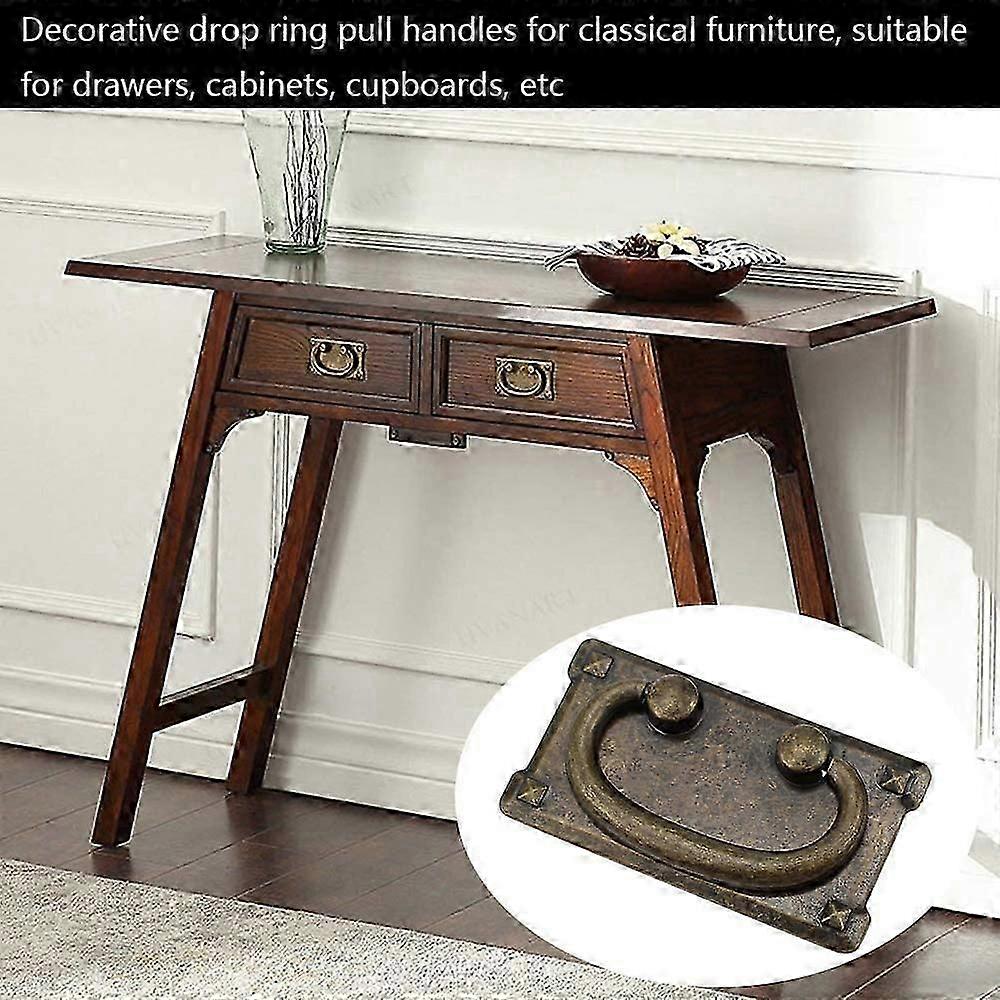 Classic Drawer Pulls, With Screws, Vintage Antique Bronze Drawer Ring ...