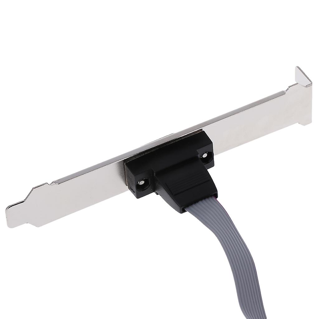 Serial 9Pin DB9 RS232 Ribbon Cable Connector Bracket Computer 9P Baffle ...