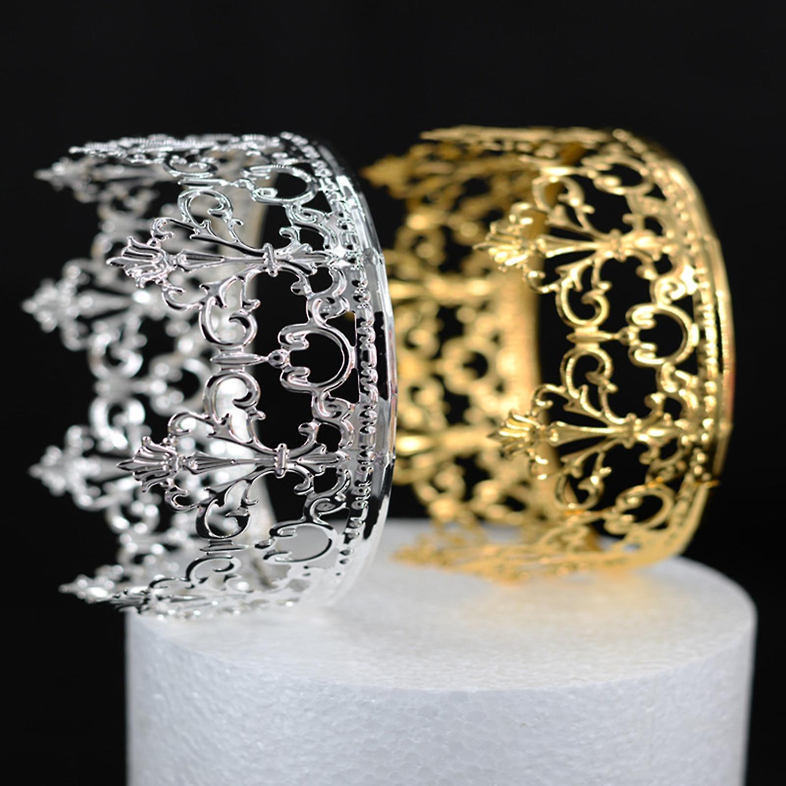 Cake Topper Realistic Looking Rust-proof Metal Crown Cake Topper Royal ...