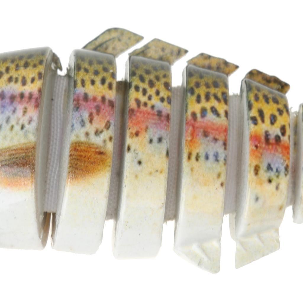 2x4" Fishing Lure Multi Jointed (7 Segment) Swimbait Life Like Bass ...