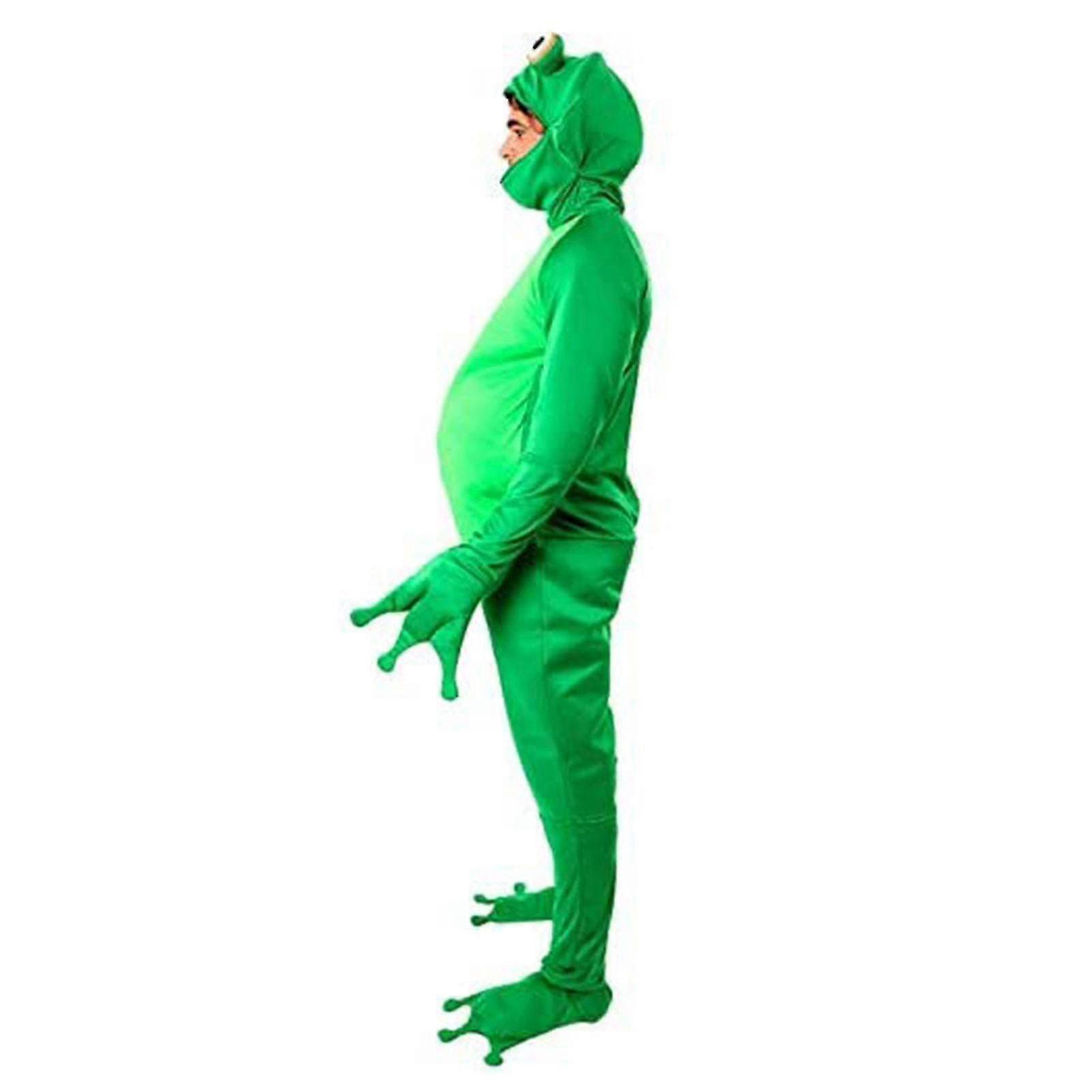 Men Halloween Frog Costume, Open Face Jumpsuit Bodysuit Cosplay Frog ...