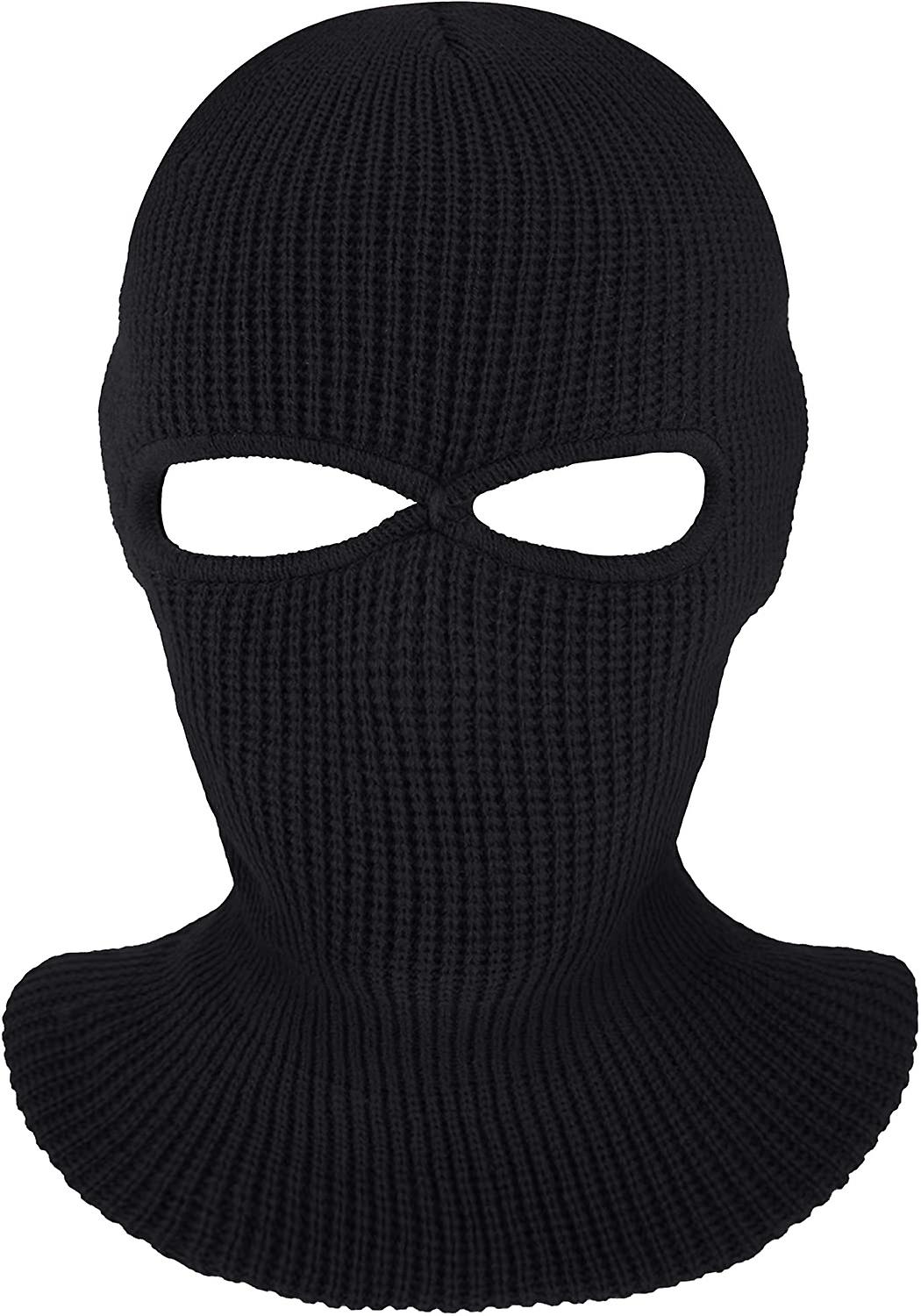 Full Face Cover Knit Ski Mask Ultra-Thin Full Face Mask Winter Bike ...