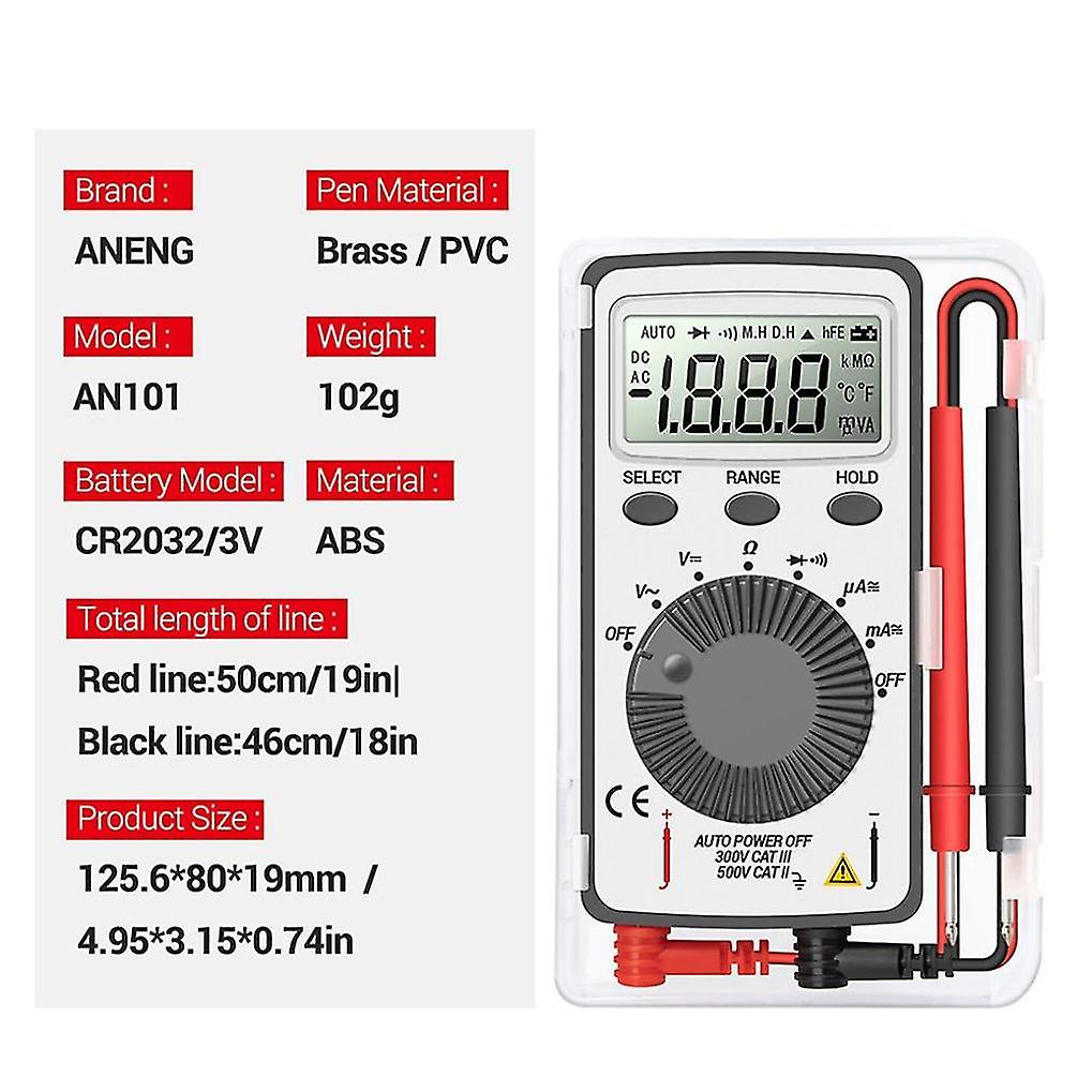 An101 Mini Digital Multimeter Multimetro Tester Dc/ac Voltage Current ...