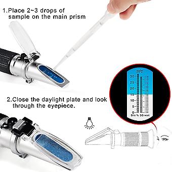 Beer Wort Refractometer, Brix/Specific Gravity Refractometer for Beer ...