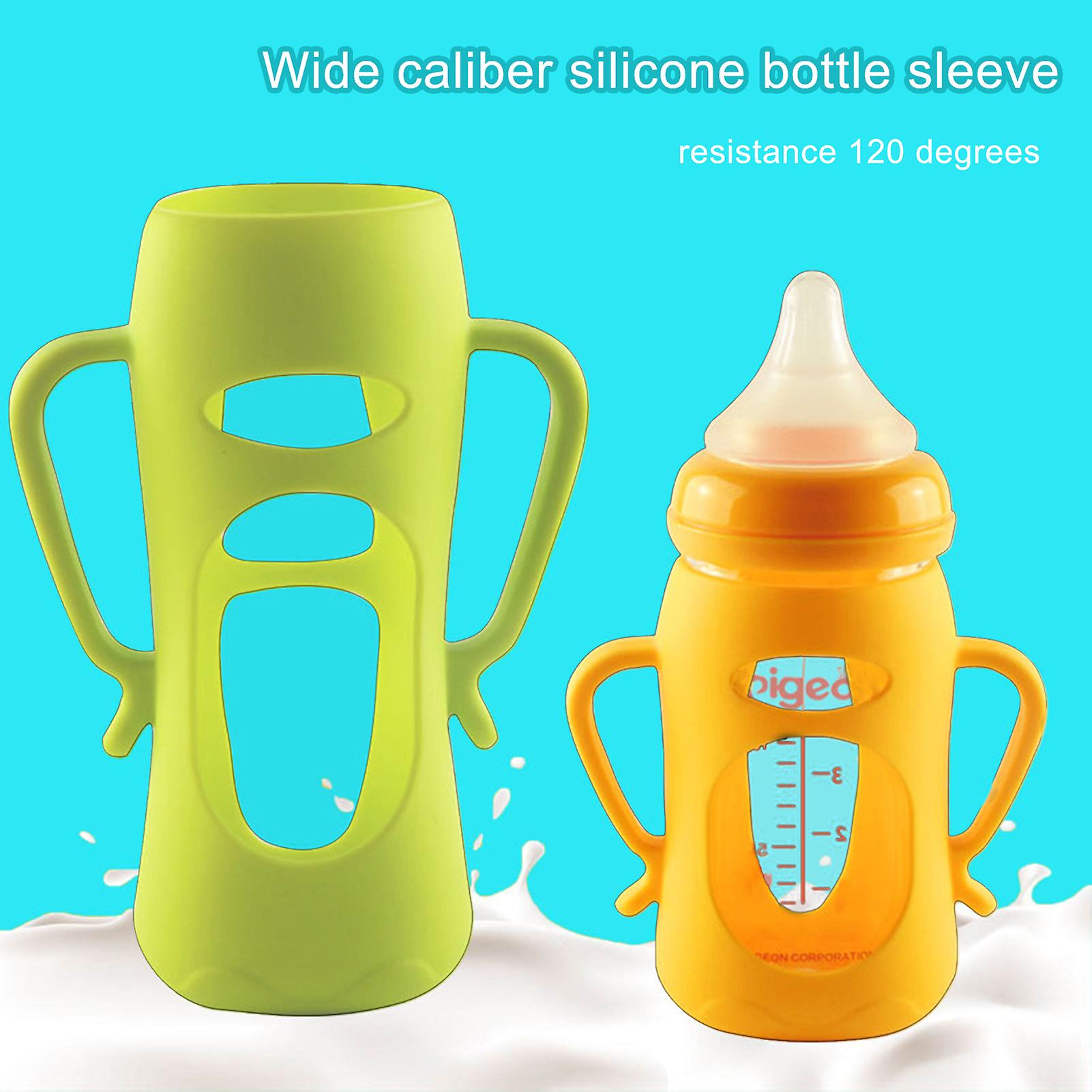 160/240ML Bottle Sleeve Wide Bore Design Heat-resistant Food Grade Material Glass Milk Bottle ...